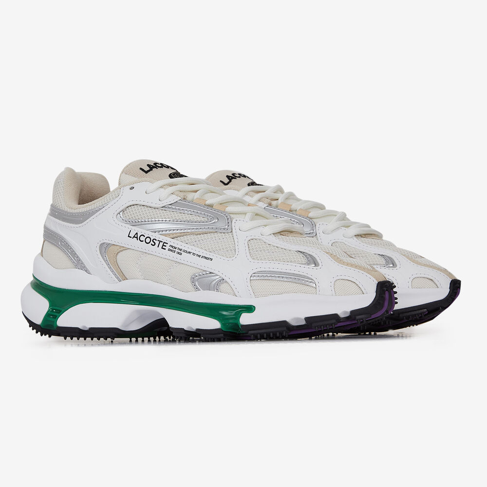 LACOSTE L003 2K24 WIT/GROEN - SNEAKERS HEREN | Courir.com