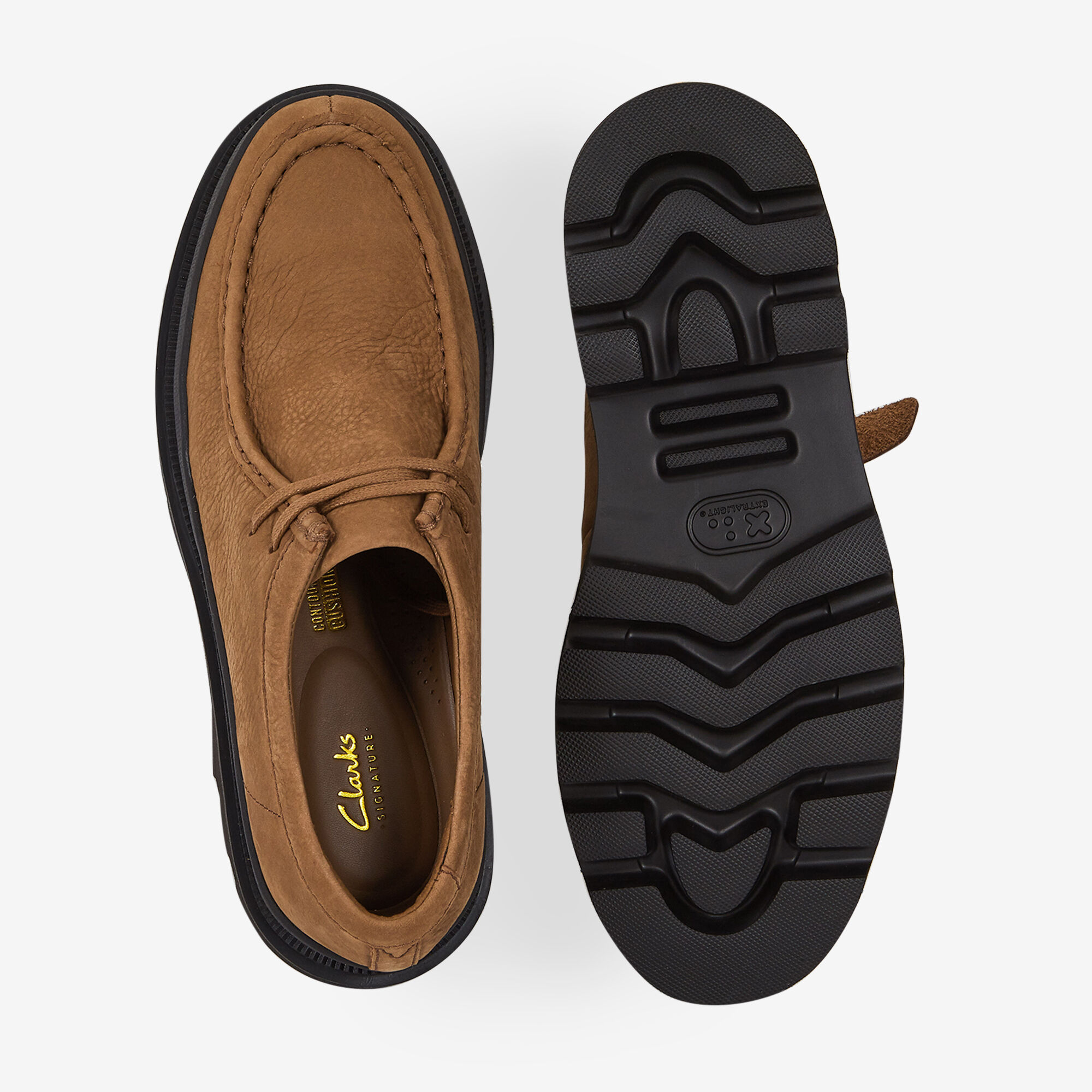 CLARKS BADELL SEAM BRUIN/ZWART - SNEAKERS HEREN | Courir.com