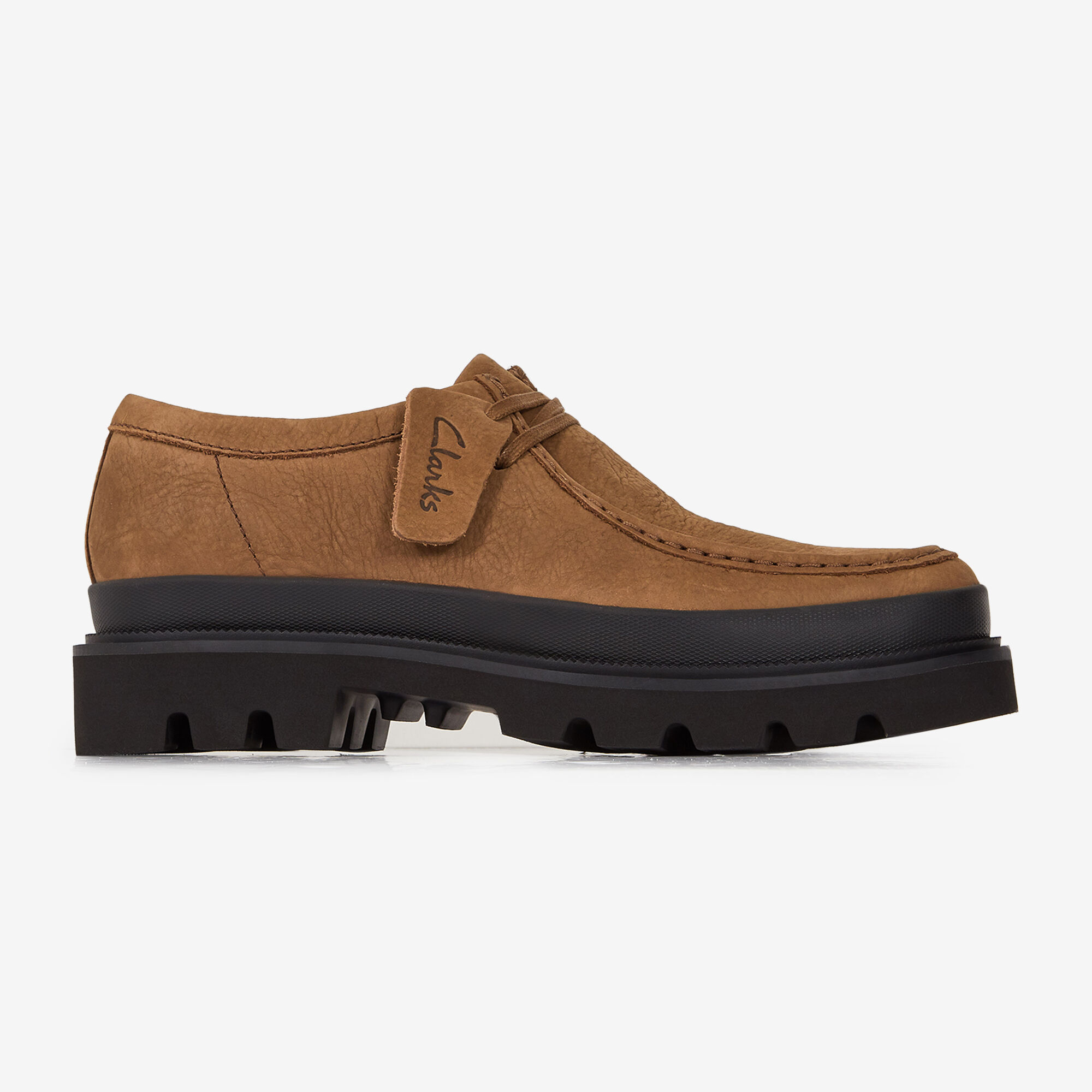 CLARKS BADELL SEAM BRUIN/ZWART - SNEAKERS HEREN | Courir.com